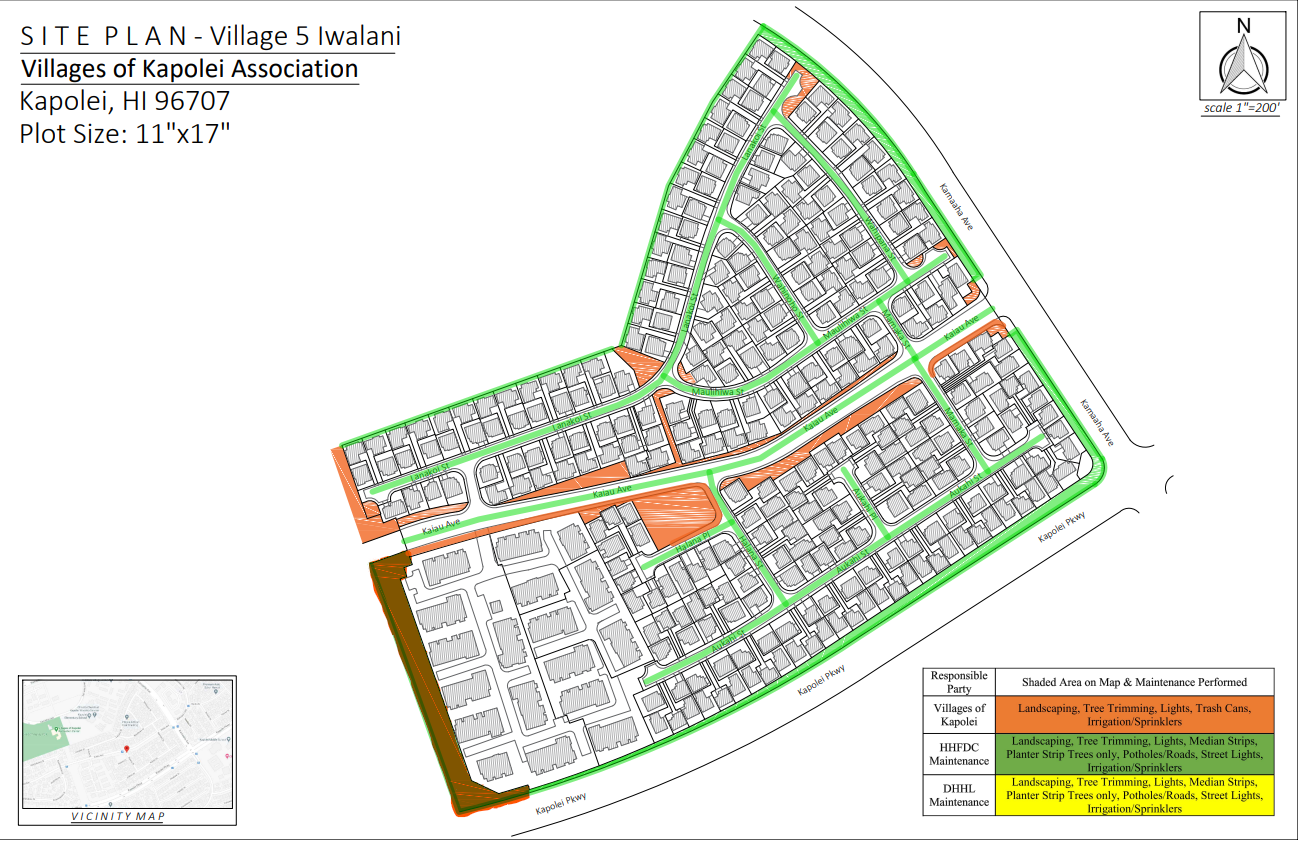 LANDSCAPING & STREETS – Villages of Kapolei Association