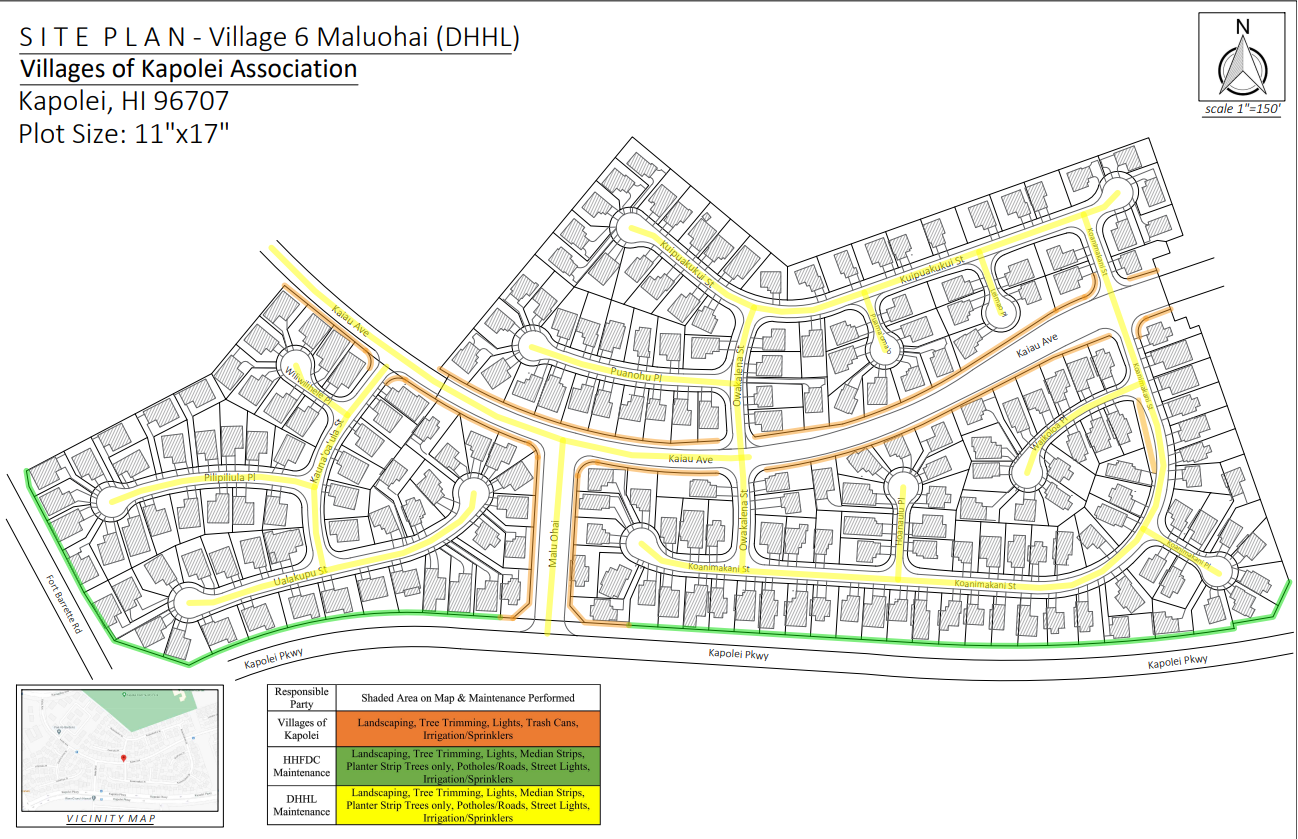 LANDSCAPING & STREETS – Villages of Kapolei Association